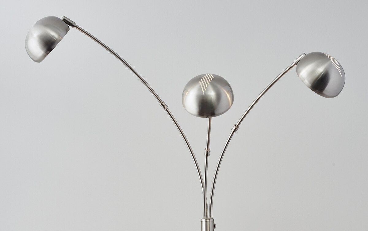 Kendra Arc Lamp | brushed-steel_finish