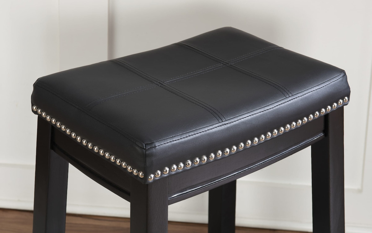 Ryann Black Counter Stool | black_color