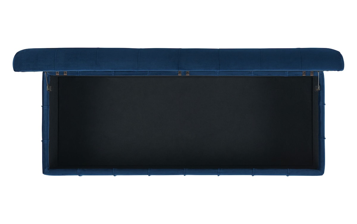 Rutherford Blue 52'' Storage Bench | blue_color