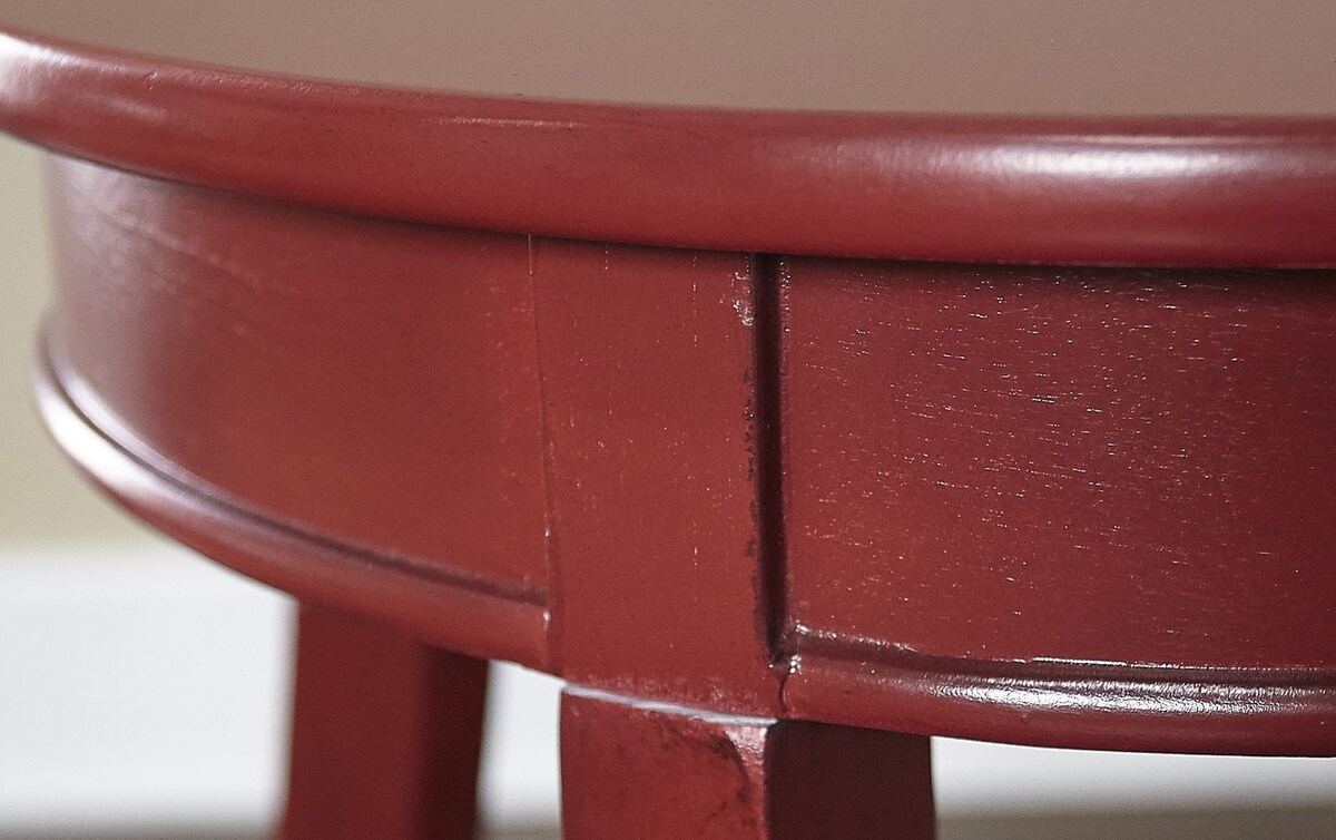 Loudain Red Round Table | red_finish