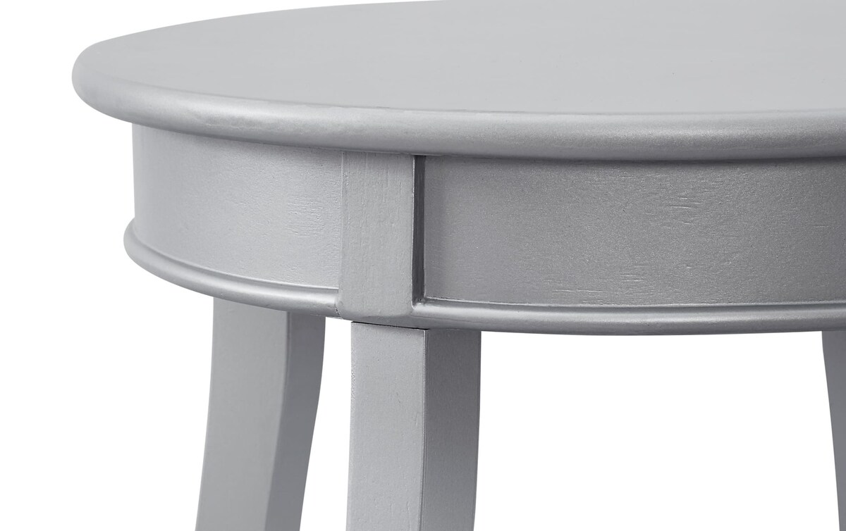 Loudain Silver Round Table | silver_finish