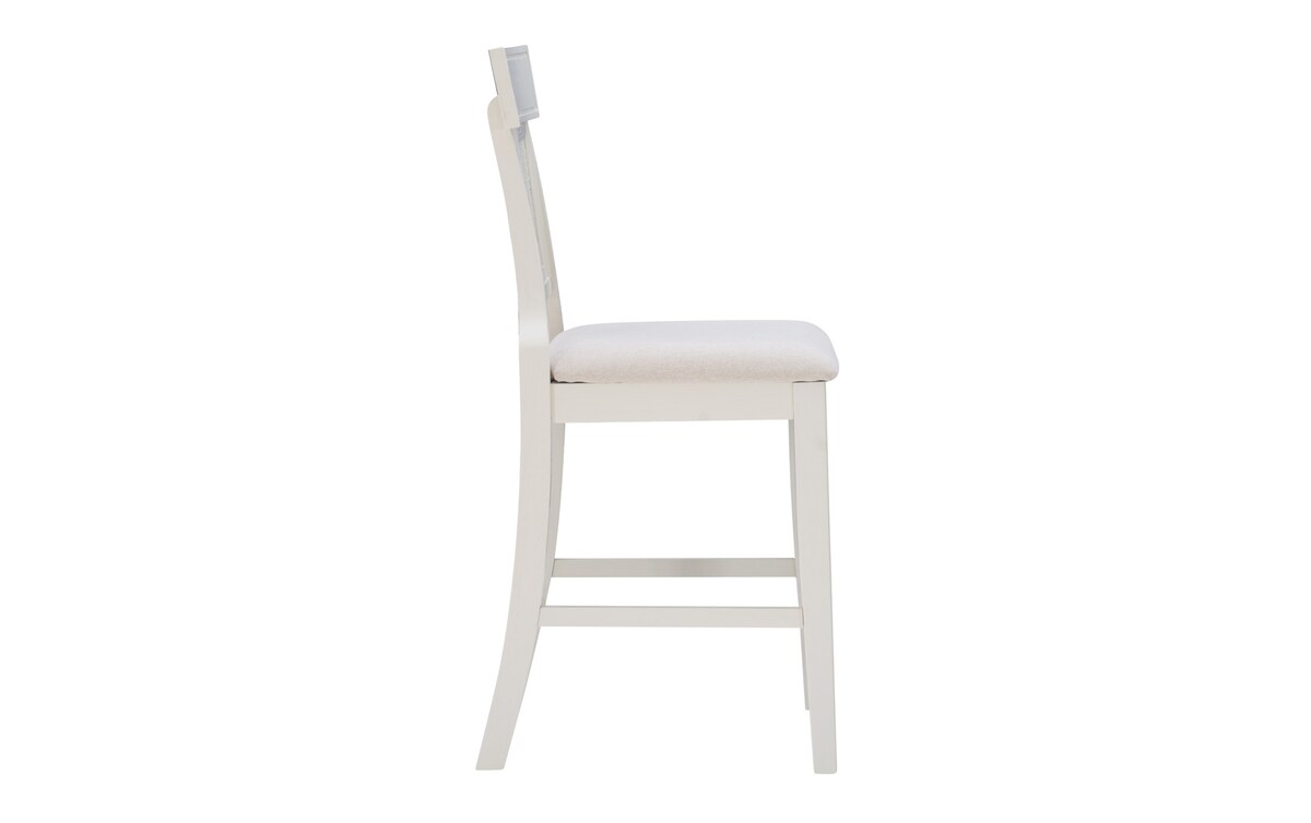 Pacheo White Counter Stool | white_finish