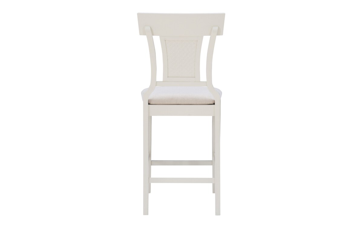 Pacheo White Counter Stool | white_finish