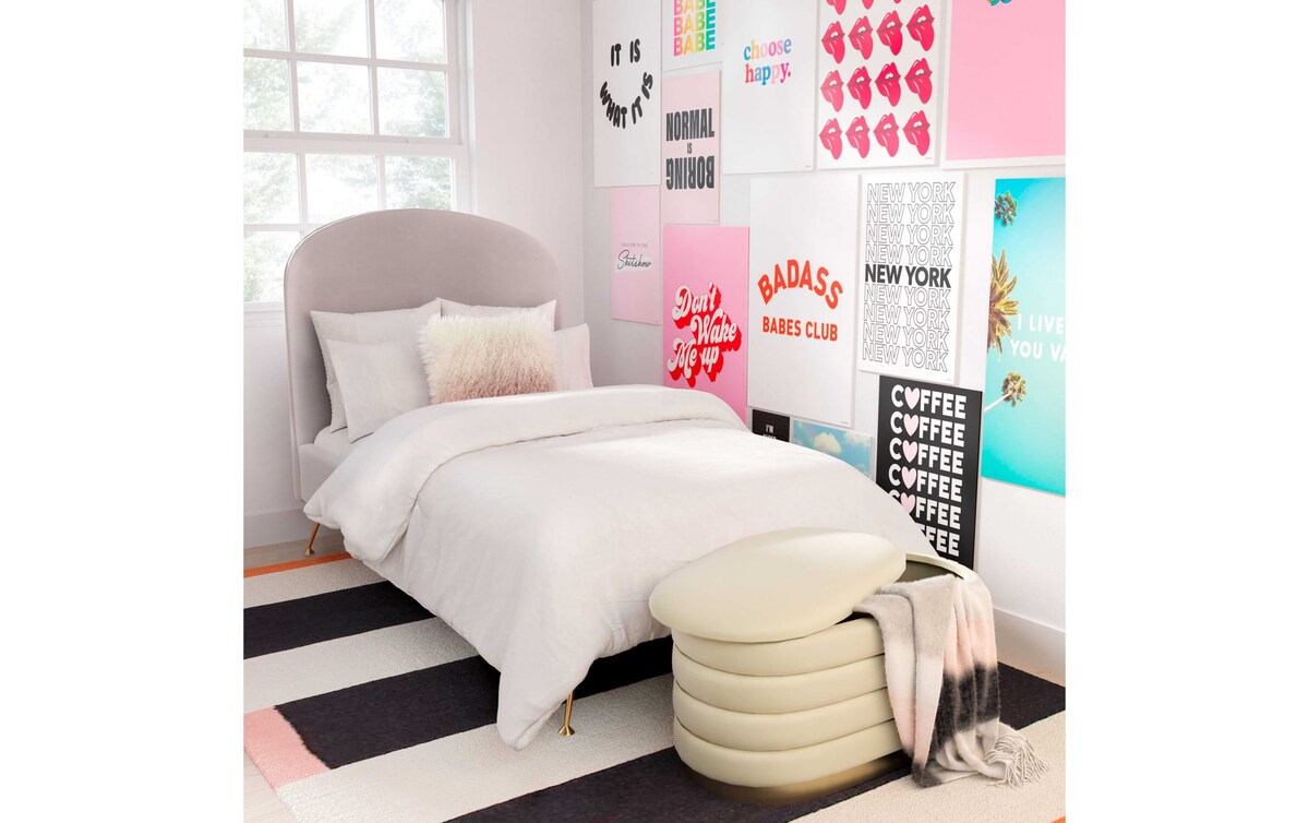 Larson Cream Velvet Storage Bench | cream_color