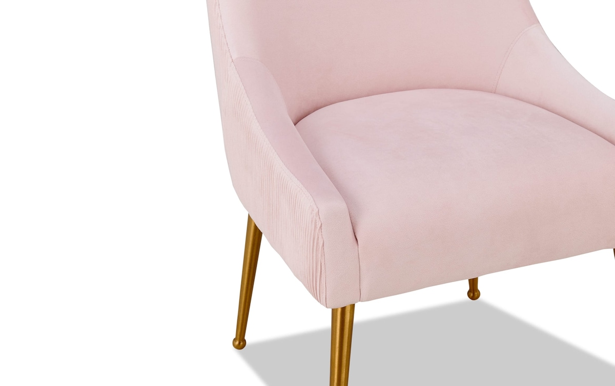 Giselle II Blush Pleated Chair | blush_color