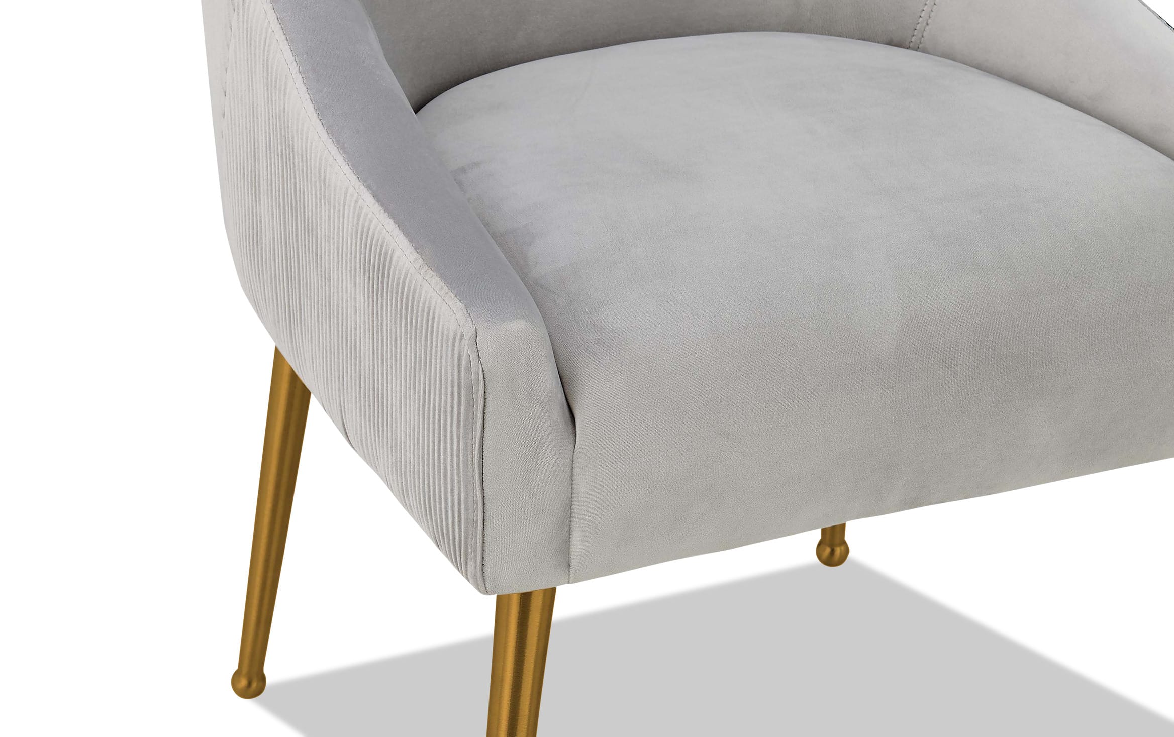 Giselle II Light Gray Pleated Chair | light-gray_color