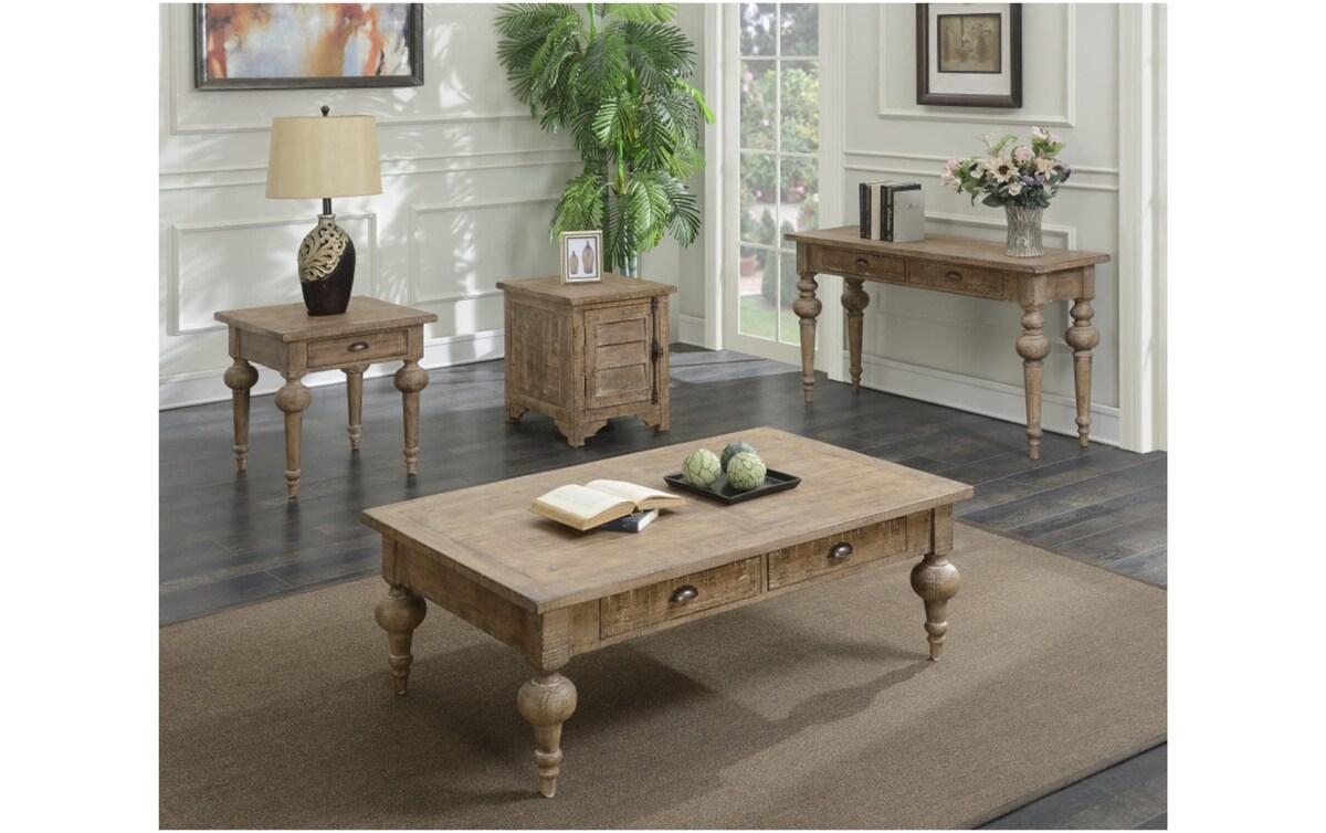 Cottage Chic End Table | light-brown_finish