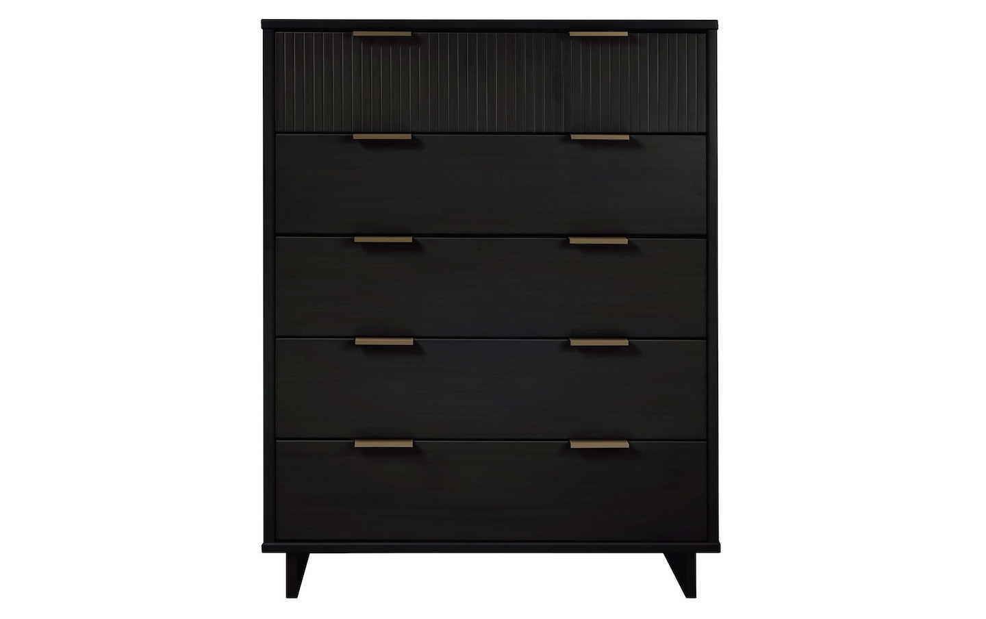 Ascias Black 5 Drawer Chest