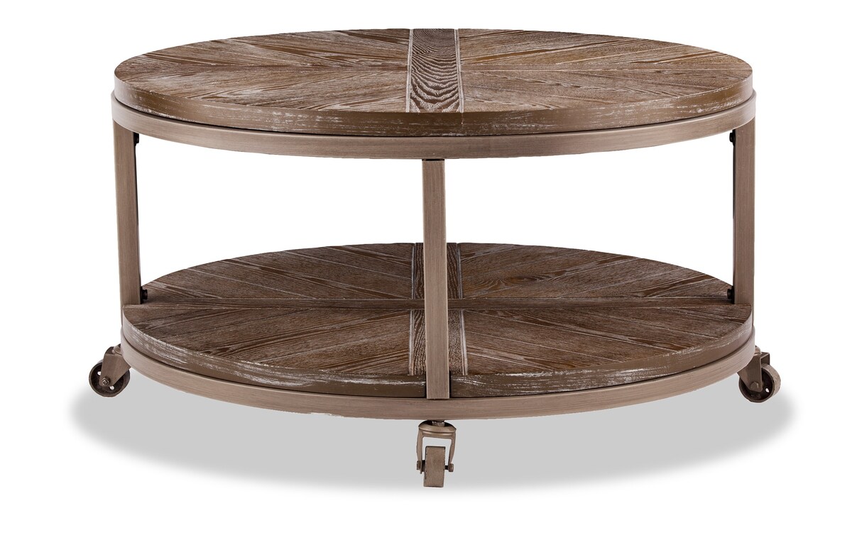 Avaya Oak Round Coffee Table | Bob's Discount Furniture & Mattress Store