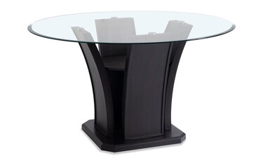 Cosmopolitan 5 Piece Black Navy Upholstered Round Dining Set Bob s Discount Furniture Mattress Store