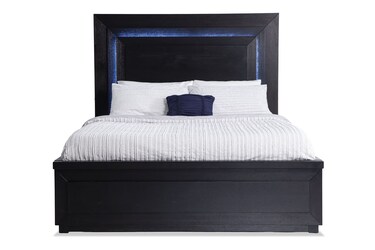Cosmopolitan 5 Piece King Black Storage Platform Bedroom Set | Bob's ...