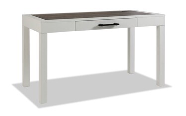 Fusion White & Brown Desk with Drawer & Chair | Bob's Discount ...