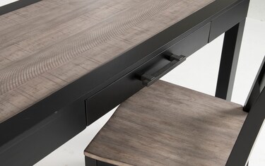 Fusion Black & Gray Desk with Drawer & Chair | Bob's Discount Furniture ...