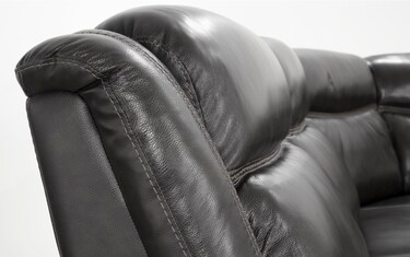 Trailblazer Gray Leather 6 Piece Right Arm Facing Power Reclining ...