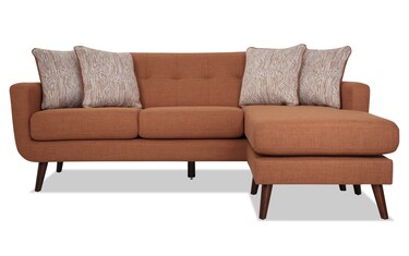 Bettie Russet 86'' Chofa, Chair, & Storage Ottoman | Bob's Discount ...