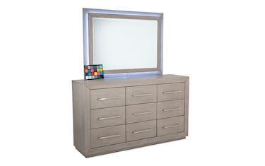 Cosmopolitan 4 Piece Queen Gray Storage Platform Bedroom Set | Bob's ...