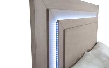 Cosmopolitan 4 Piece Queen Gray Storage Bedroom Set | Bob's Discount ...