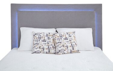 Performa King Gray Upholstered Bed | Bob's Discount Furniture ...