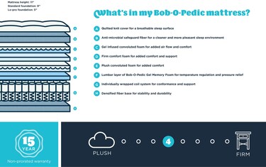 Power Bob Elite Base with Synergy 10'' Twin Plush Mattress | Bob's ...