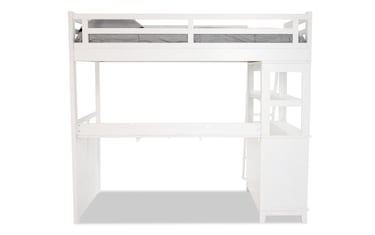 Chadwick White Loft Bed with Desk | Bob's Discount Furniture & Mattress ...