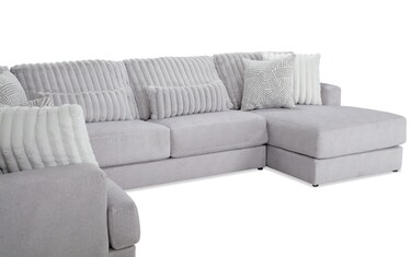 Sofia Gray 4 Piece Right Arm Facing Sectional | Bob's Discount ...