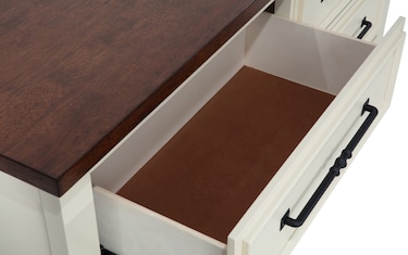 Brooks 5 Piece Queen White & Cherry Storage Platform Bedroom Set | Bob ...