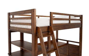 Chadwick Twin Wire Brush Loft Bed with Desk Bob s Discount Furniture Mattress Store
