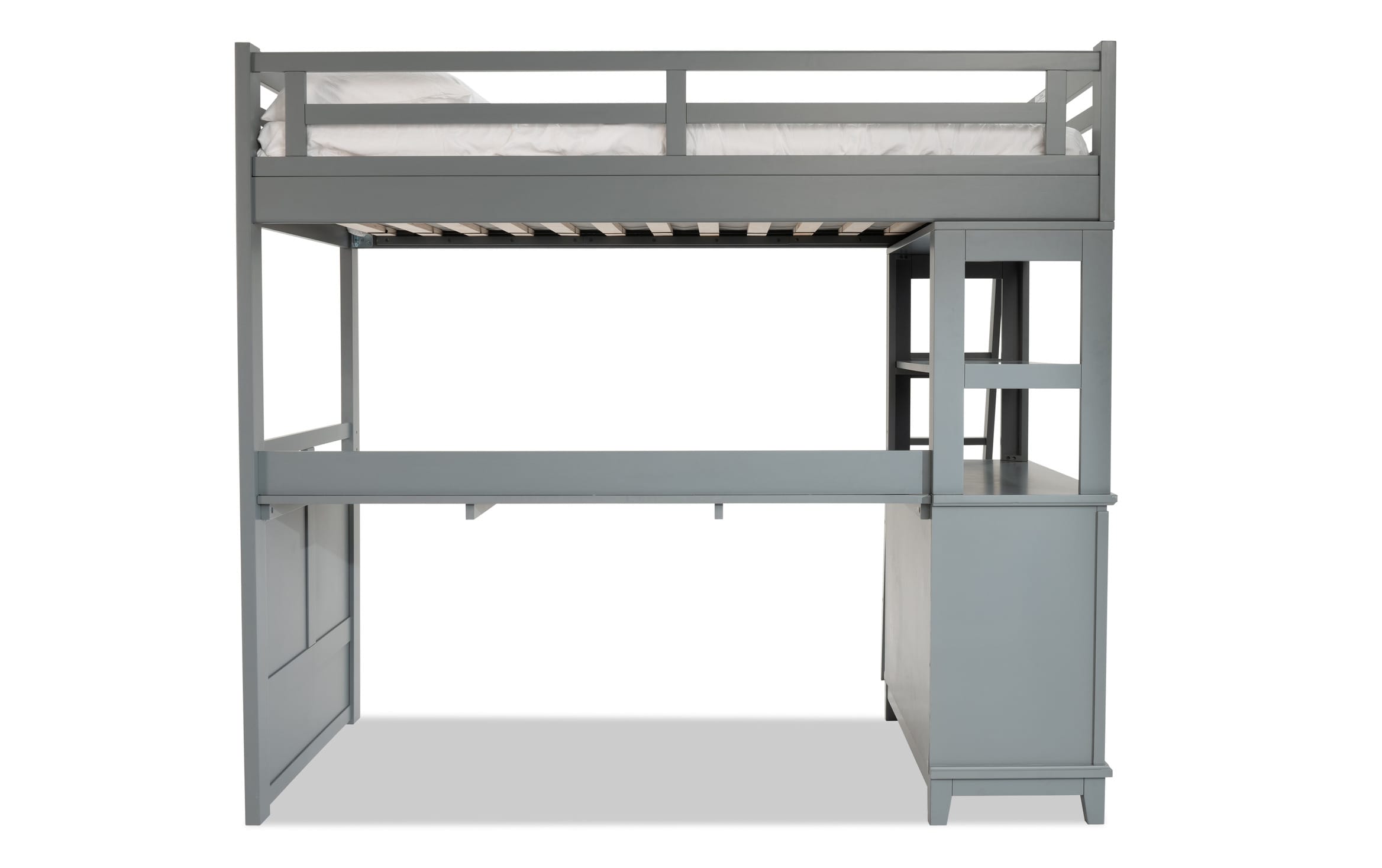Chadwick Gray Loft Bed with Desk | Bob's Discount Furniture & Mattress ...