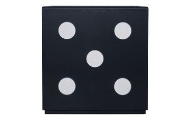 Dice Cube 19'' Black/White Storage Accent Table | Bob's Discount ...