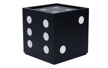 Dice Cube 19'' Black/White Storage Accent Table | Bob's Discount ...