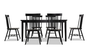 Dallas 7 Piece Black Dining Set | Bob's Discount Furniture & Mattress Store