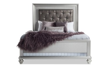 Diva II 4 Piece Queen Platinum Bedroom Set | Bob's Discount Furniture ...