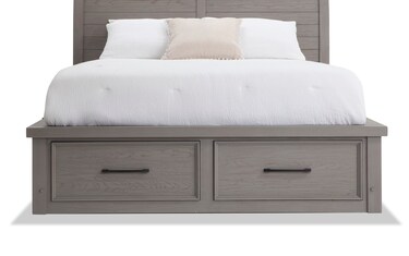 Hudson 4 Piece Queen Gray Storage Platform Bedroom Set | Bob's Discount ...