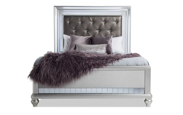 Diva II 4 Piece Queen Platinum Bedroom Set | Bob's Discount Furniture ...