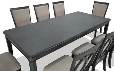 Coco II 9 Piece Gray & Beige Upholstered Dining Set | Bob's Discount ...