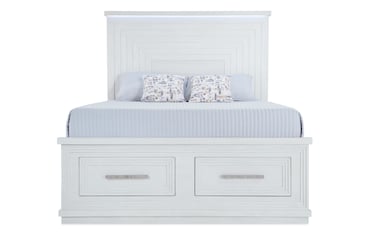 Infinity Queen White Storage Platform Bed | Bob's Discount Furniture ...