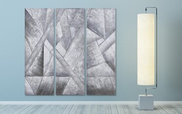 100% Handpainted Angles Abstract Art Canvas | Bob's Discount Furniture ...