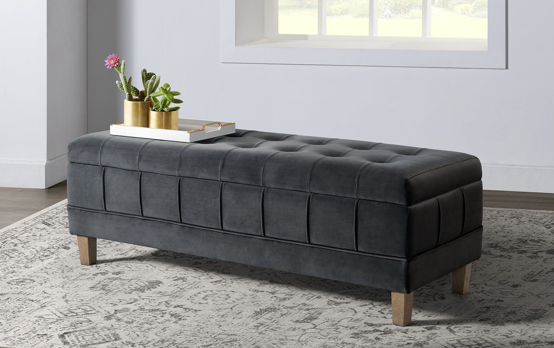 Rutherford Gray 52'' Storage Bench | Bob's Discount Furniture ...