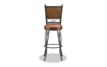 Friseal Copper Faux Leather Panel Back Bar Height Stool | Bob's ...