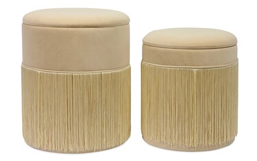 Topaz Cream Storage Ottoman Set | Bob's Discount Furniture & Mattress Store