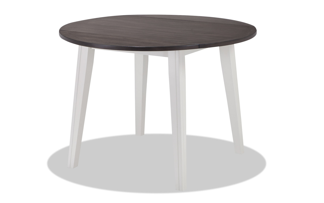 Blake 3 Piece Gray & White Round Extendable Dining Set | Bob's Discount ...