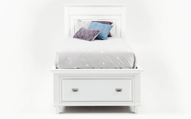 Spencer Twin White Storage Platform Bed Bob s Discount Furniture Mattress Store