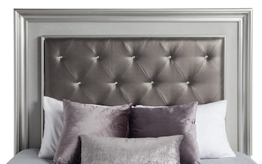 Diva II 5 Piece Full Platinum Bedroom Set with Vanity | Bob's Discount ...