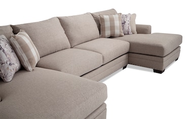 Cottage Chic Beige 150 4 Piece Right Arm Facing Chaise Sectional Bob s Discount Furniture Mattress Store
