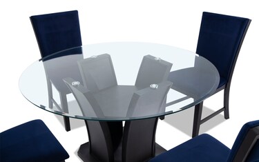 Cosmopolitan 5 Piece Round Navy Dining Set | Bob's Discount Furniture ...