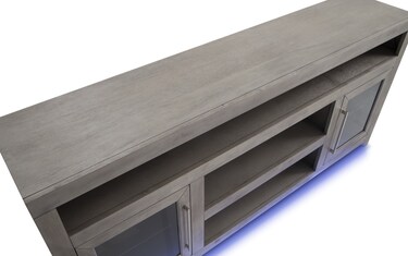 Cosmopolitan 75'' Gray Fully Assembled Storage TV Stand | Bob's ...