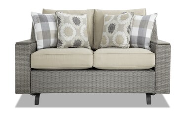 Cottage Chic Beige Wicker Outdoor Sofa & Loveseat Set | Bob's Discount ...