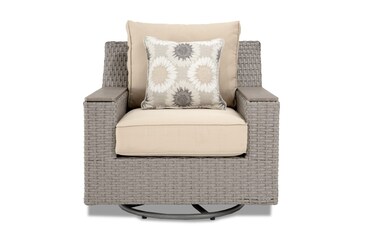 Cottage Chic 4 Piece Beige Wicker Outdoor Conversation Set | Bob's ...