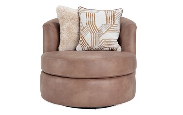 Sierra Cognac Swivel Chair Bob s Discount Furniture Mattress Store