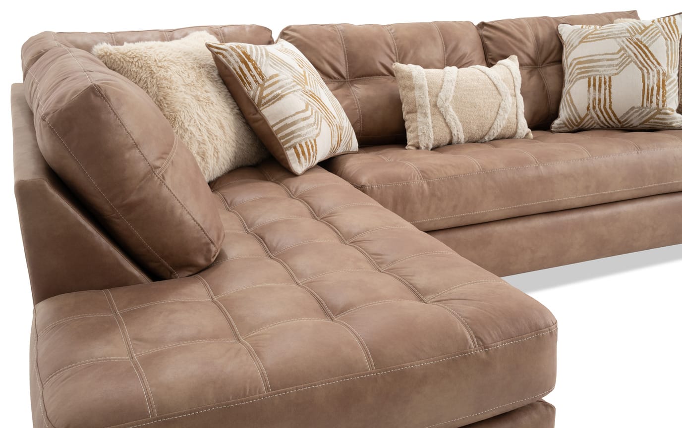 Sierra Cognac 118'' 2 Piece Left Arm Facing Chaise Sectional with ...